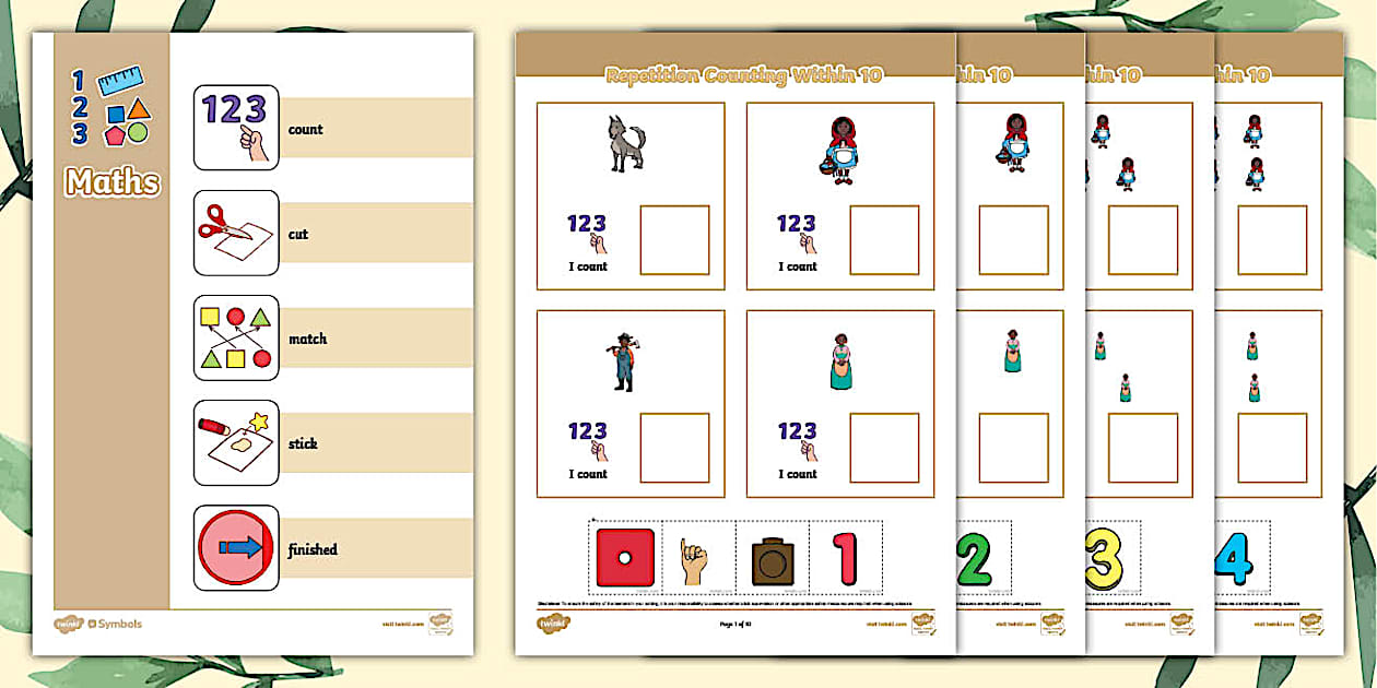 👉 Little Red Riding Hood Repetition Counting Within 10