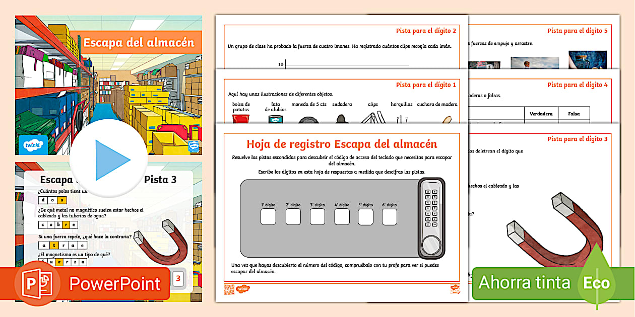 Escape Room: ¡Escapa del almacén! - Fuerzas e imanes