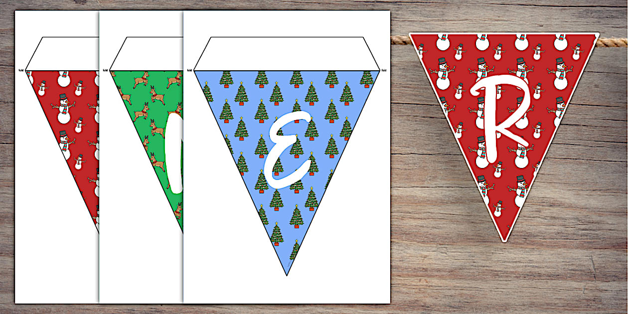 Christmas Patterns Bunting | Twinkl Party - Twinkl
