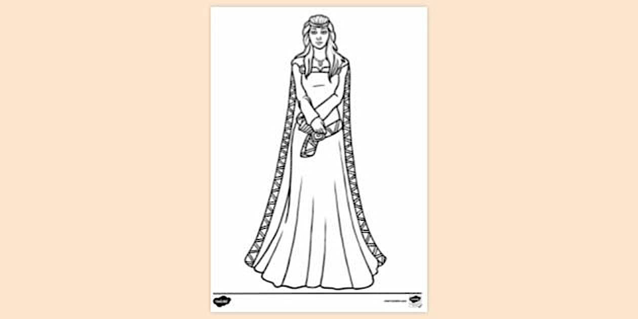 Lady Macbeth Colouring Sheet - Primary Resources - Twinkl