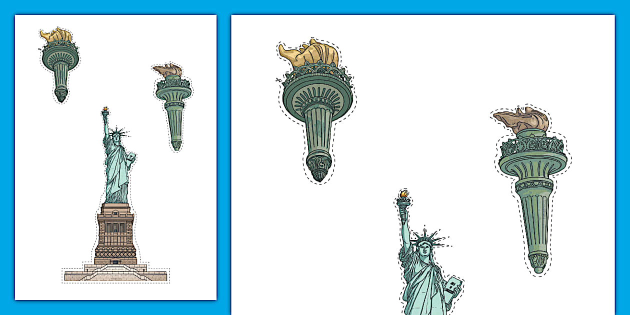 Statue of Liberty Torch Clip Art Cut-Outs - Twinkl