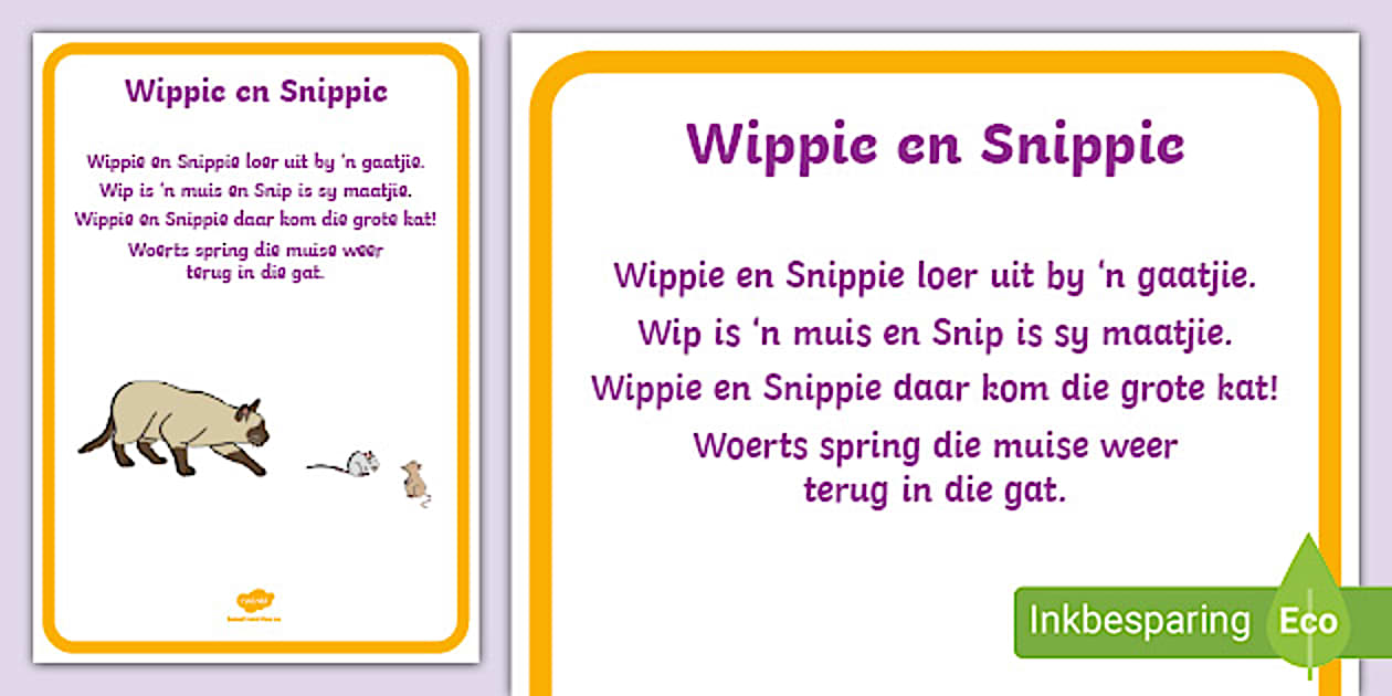 Wippie en Snippie Rympie Plakkaat (Teacher-Made) - Twinkl