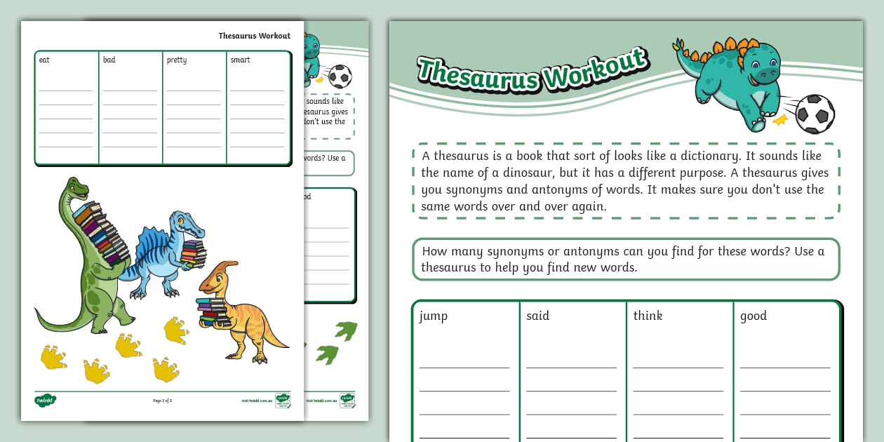 Thesaurus Workout - Compound Word-Building Game - Twinkl