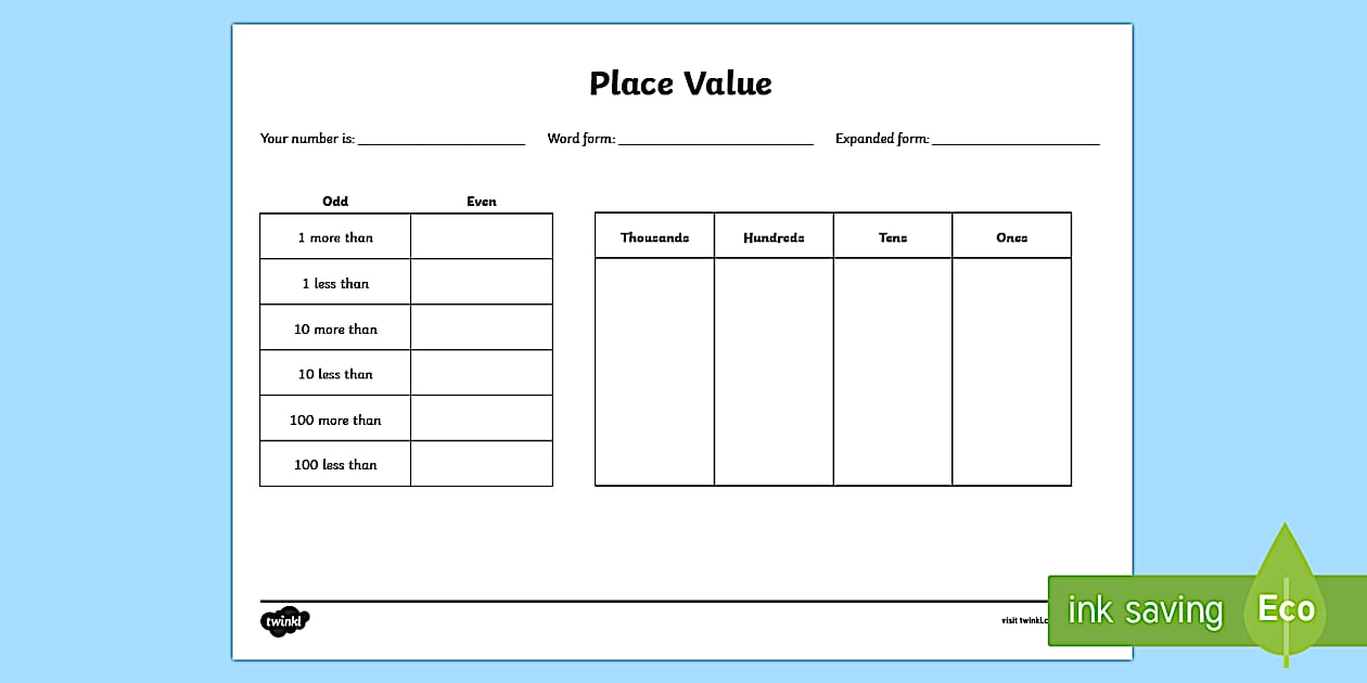 Number Worksheet / Worksheets (teacher made) - Twinkl