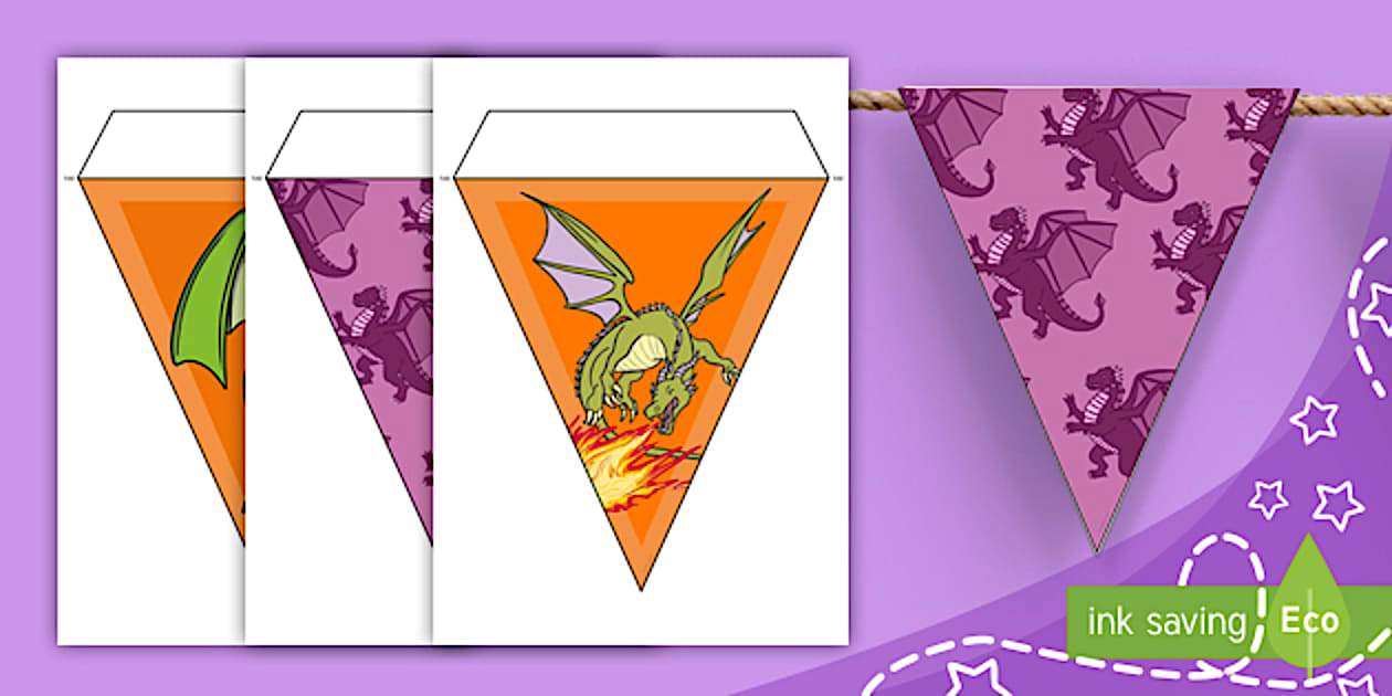 Dragon Bunting (teacher made) - Twinkl