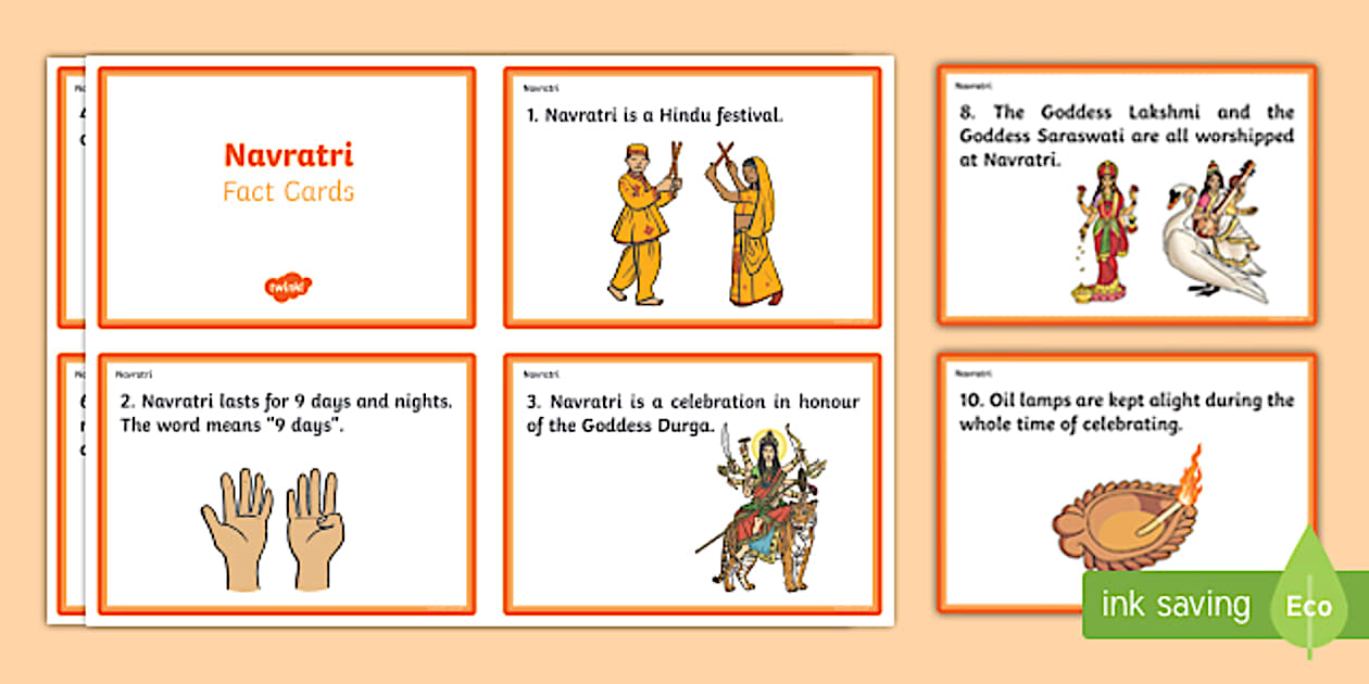 Editable Navratri Fact Cards (teacher made) - Twinkl