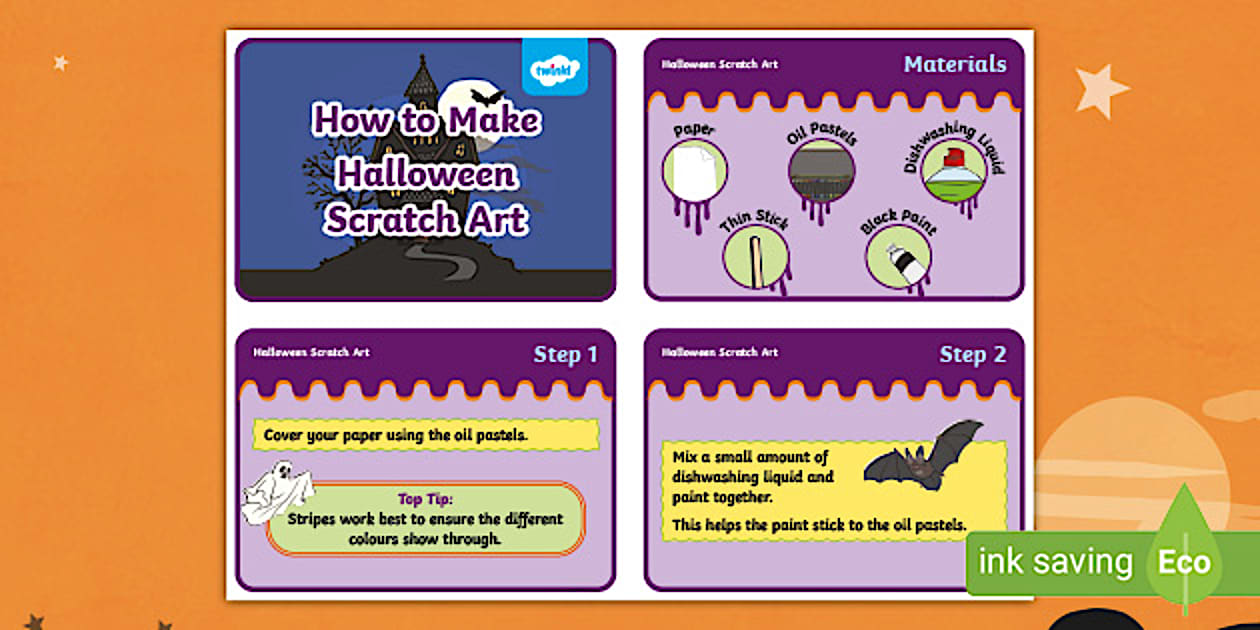 How to Make Halloween Scratch Art (teacher made) - Twinkl