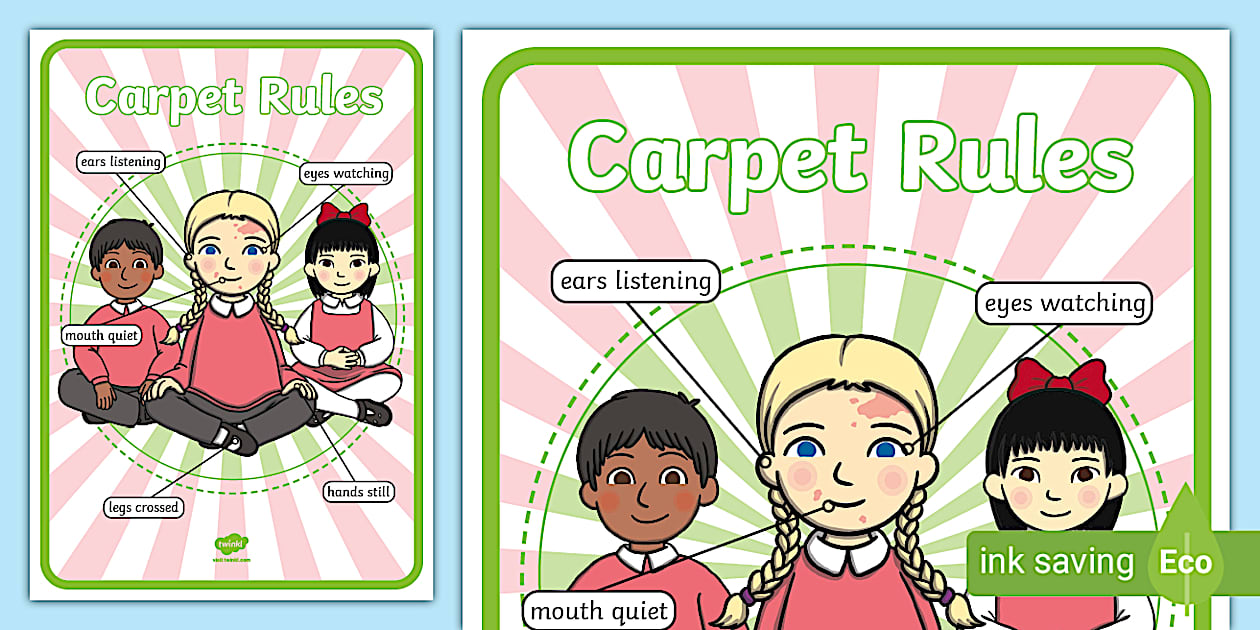 KS1 Carpet Rules Poster (teacher made) - Twinkl