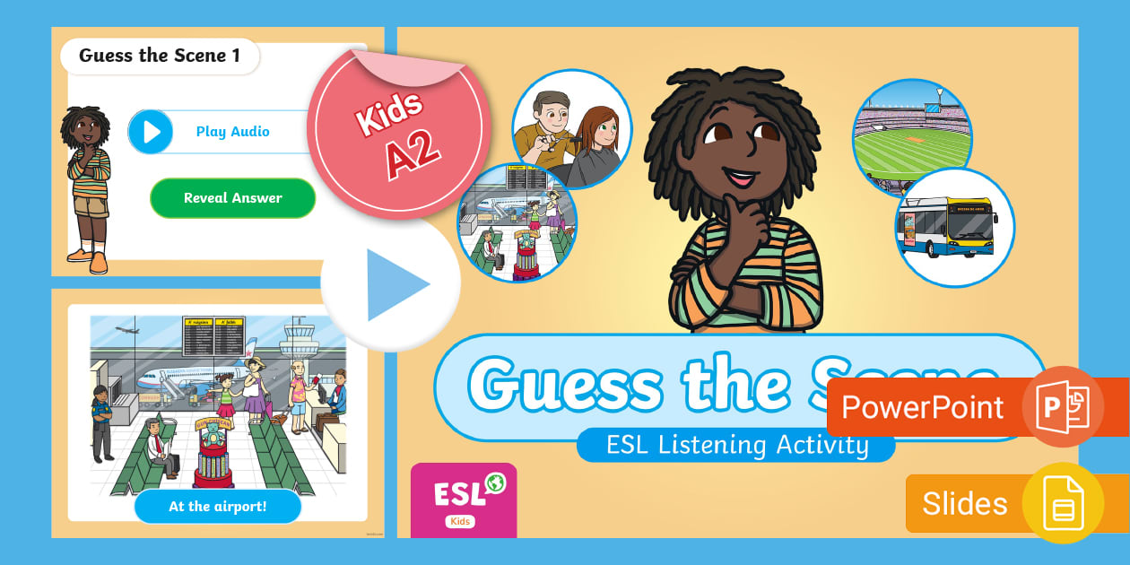 ESL Guess the Scene Listening Activity {Kids} (teacher made)