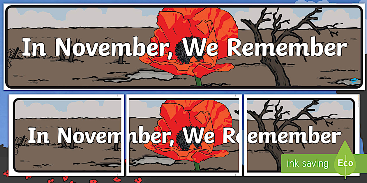 👉 In November We Remember Display Banner (teacher made)