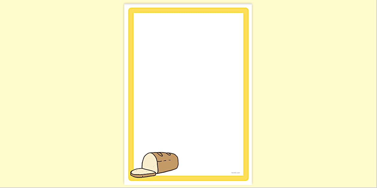 Simple Blank Bread Page Border | Page Borders | Twinkl