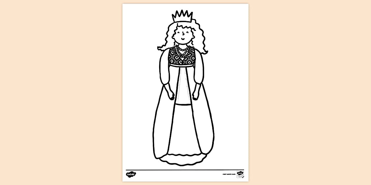 Queen Vashti Colouring Page | Colouring Sheets - Twinkl