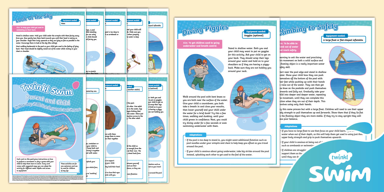 Parent and Child Swimming Skill Development and Games Pack