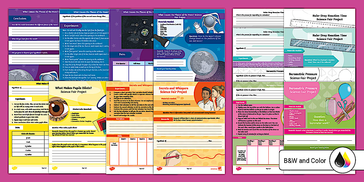 Science Fair Project Pack for 3rd-5th Grade (teacher made)