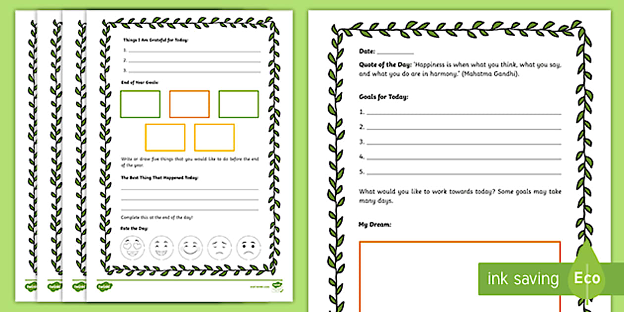 The Weekly Wellbeing Journal Pack 3 (7-11) (teacher made)