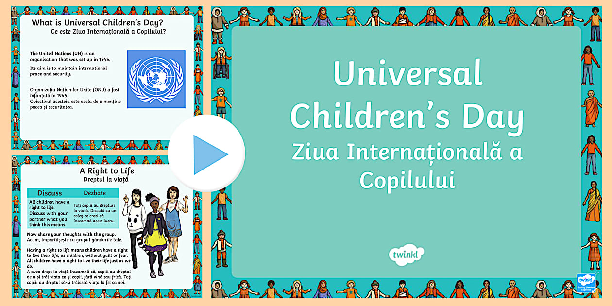 KS2 Universal Children's Day PowerPoint English/Romanian