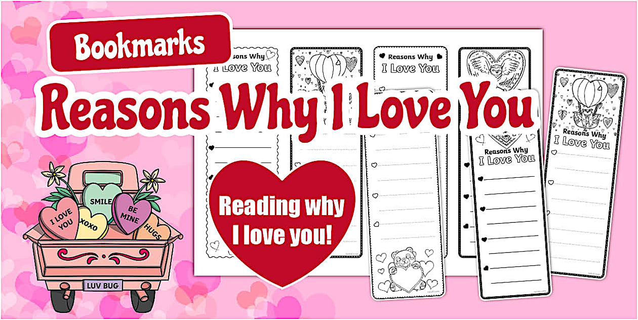 Reasons Why I Love You Bookmarks