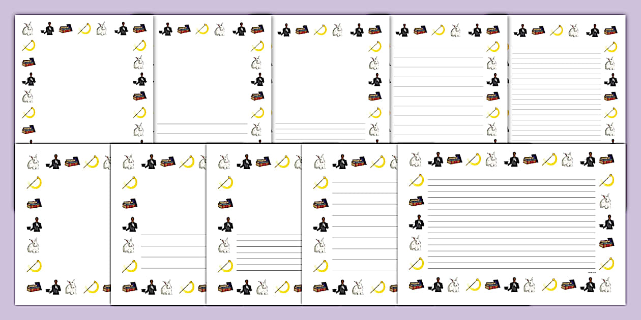 Magic-Themed Page Borders - Twinkl - KS2 (Teacher-Made)