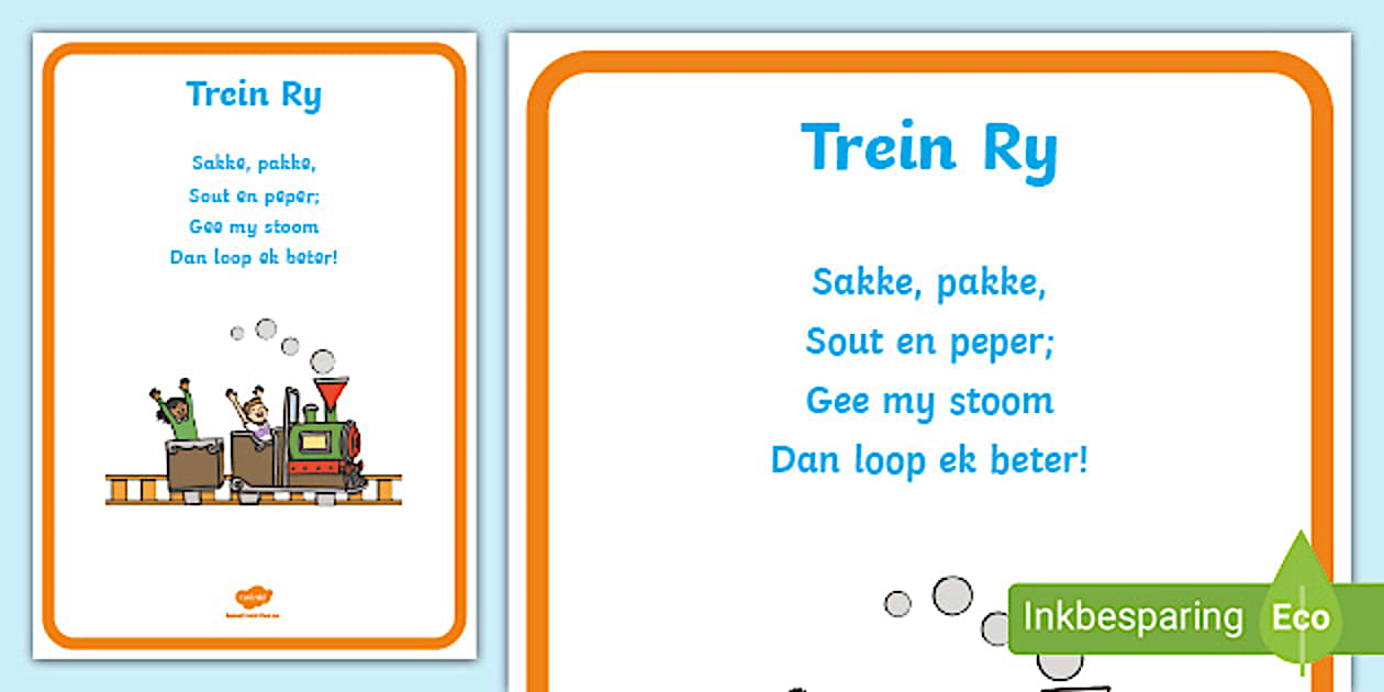 Trein Ry Rympie Plakkaat (teacher made) - Twinkl