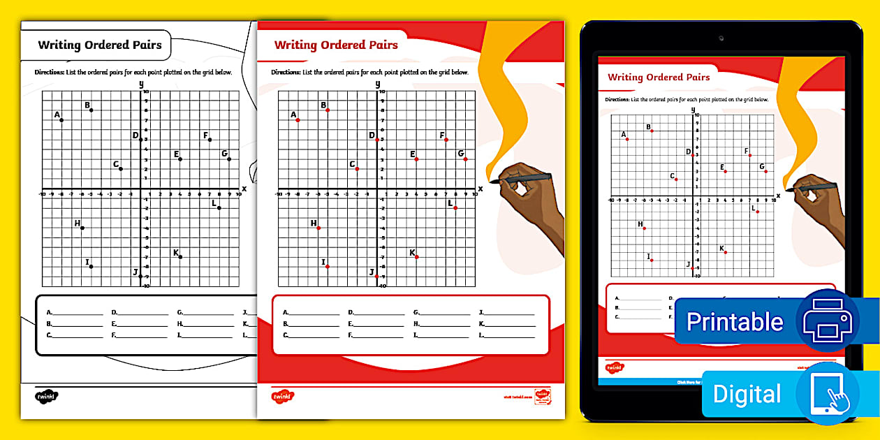 Coordinate Planes and Quadrants Worksheet | Twinkl USA