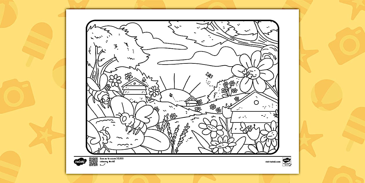 Busy Bee Colouring Challenge (teacher made) - Twinkl