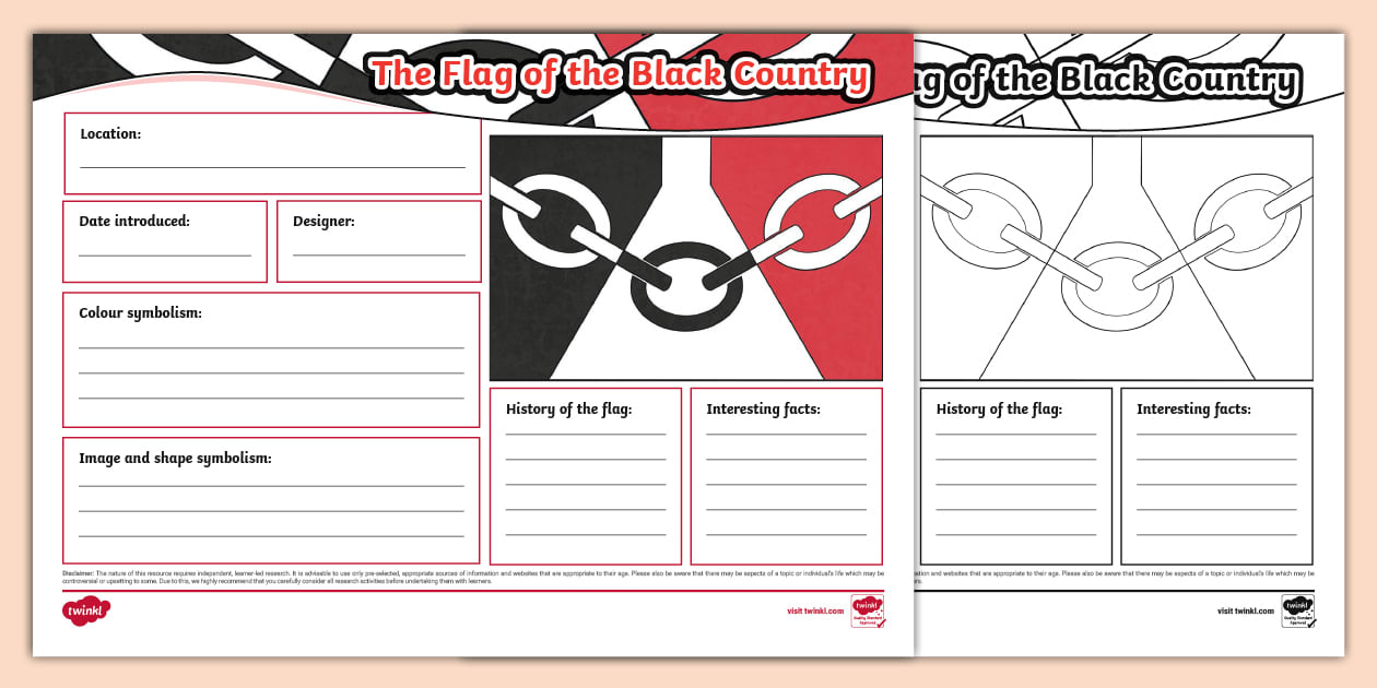 The Black Country Flag Fact File Template (teacher made)
