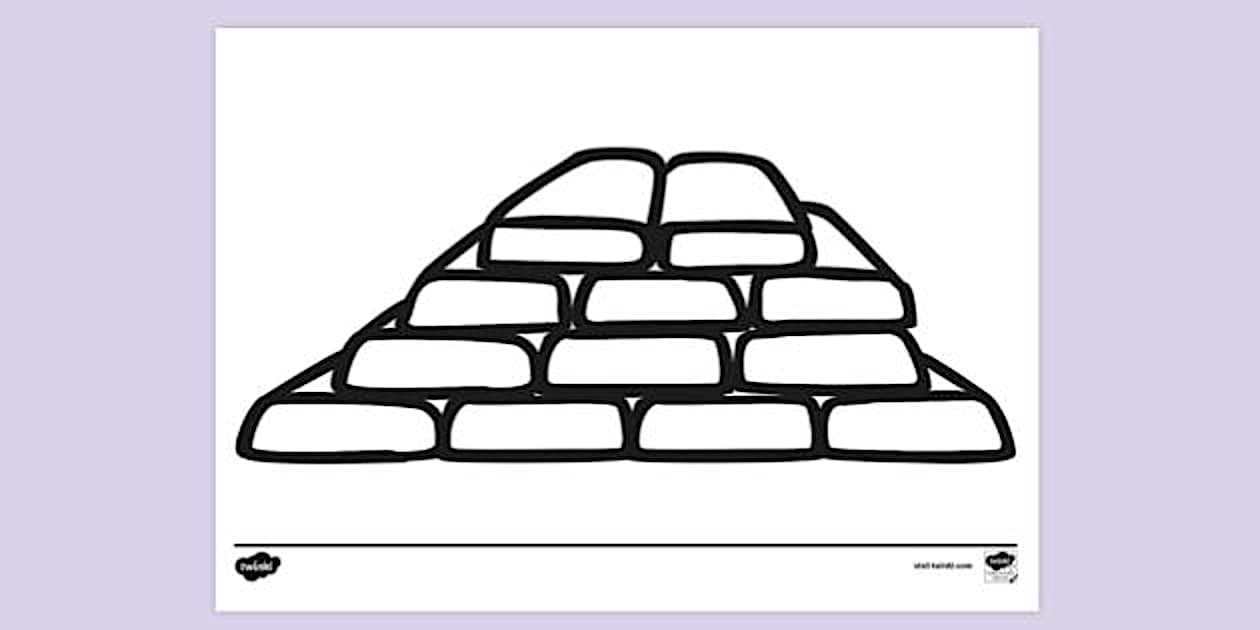 Bricks of Gold Colouring Sheet - Primary Resources