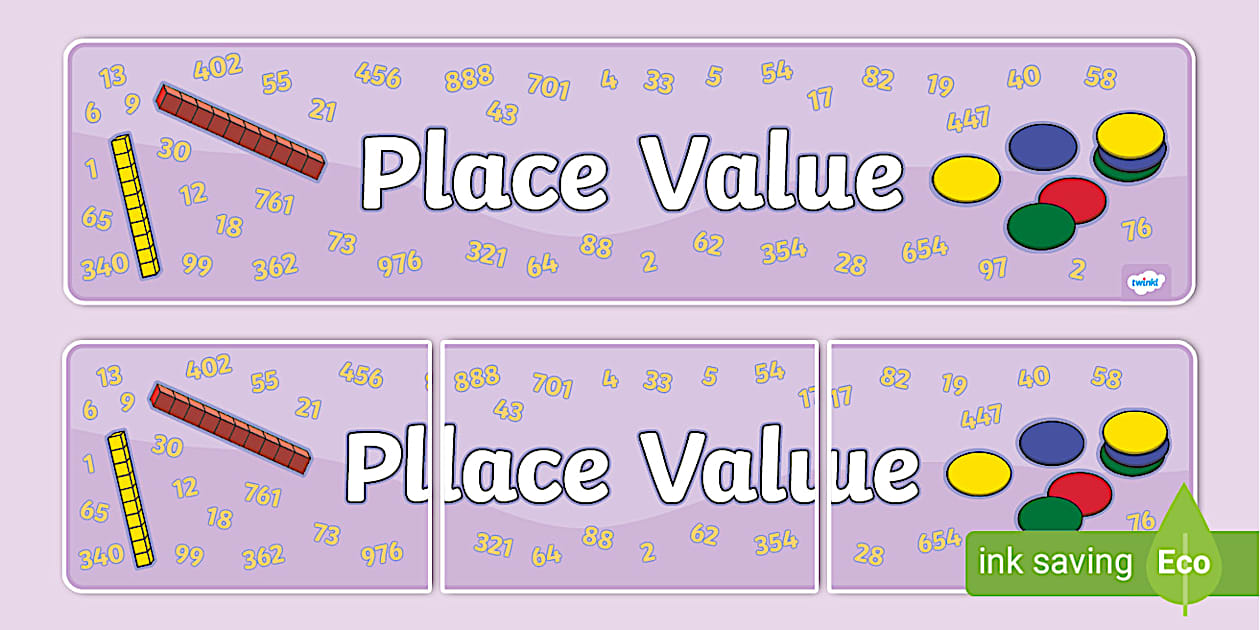 👉 Place Value Display Banner, Place Value, Maths Display