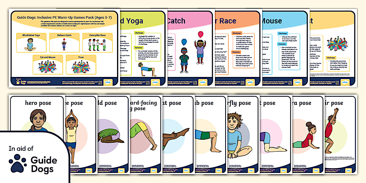Guide Dogs: Inclusive PE Warm-Up Games Pack (Ages 5-7)