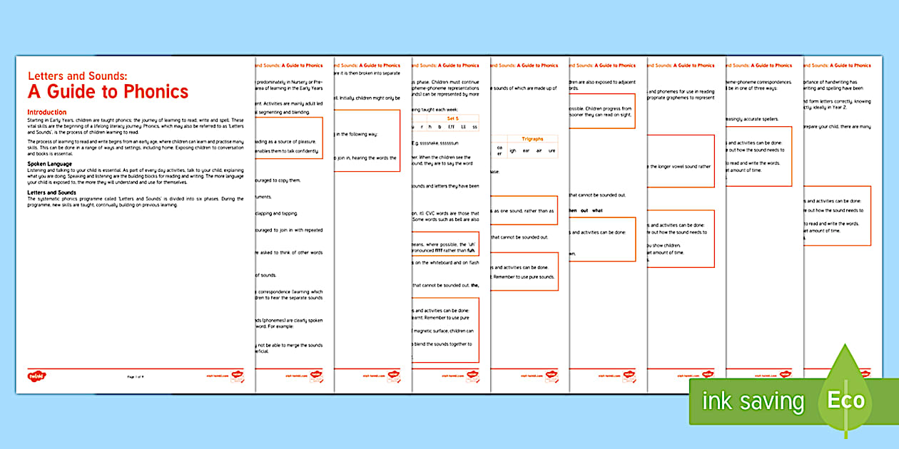 Letters and Sounds Parents Guide/Information Leaflet
