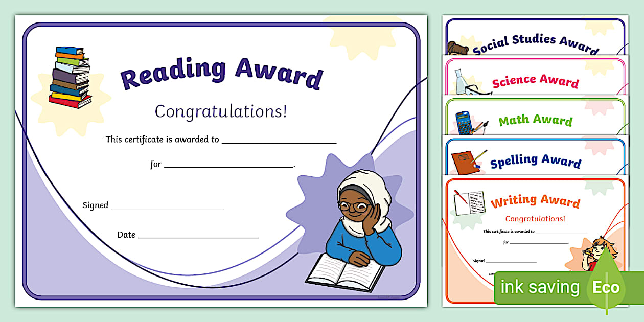 Classroom Subject Certificates (teacher made) - Twinkl