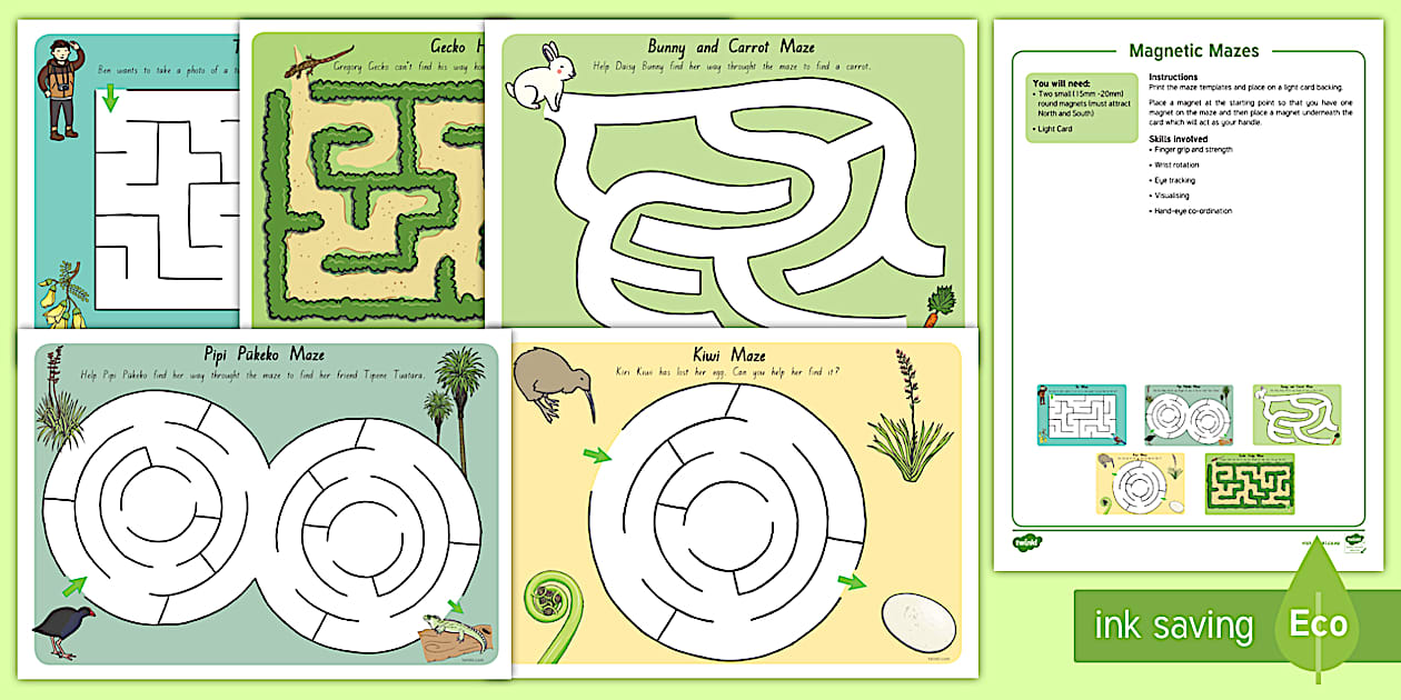 Magnet Tracking Maze Activity Pack (teacher made) - Twinkl
