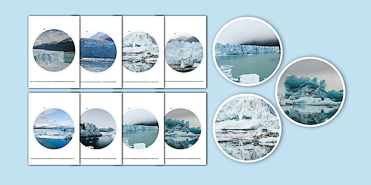 Iceberg Circle Display Photo Cut-Outs (Hecho por educadores)