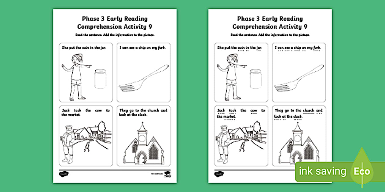 Phase 3 EYFS Reading Comprehension Activity 9 (teacher made)