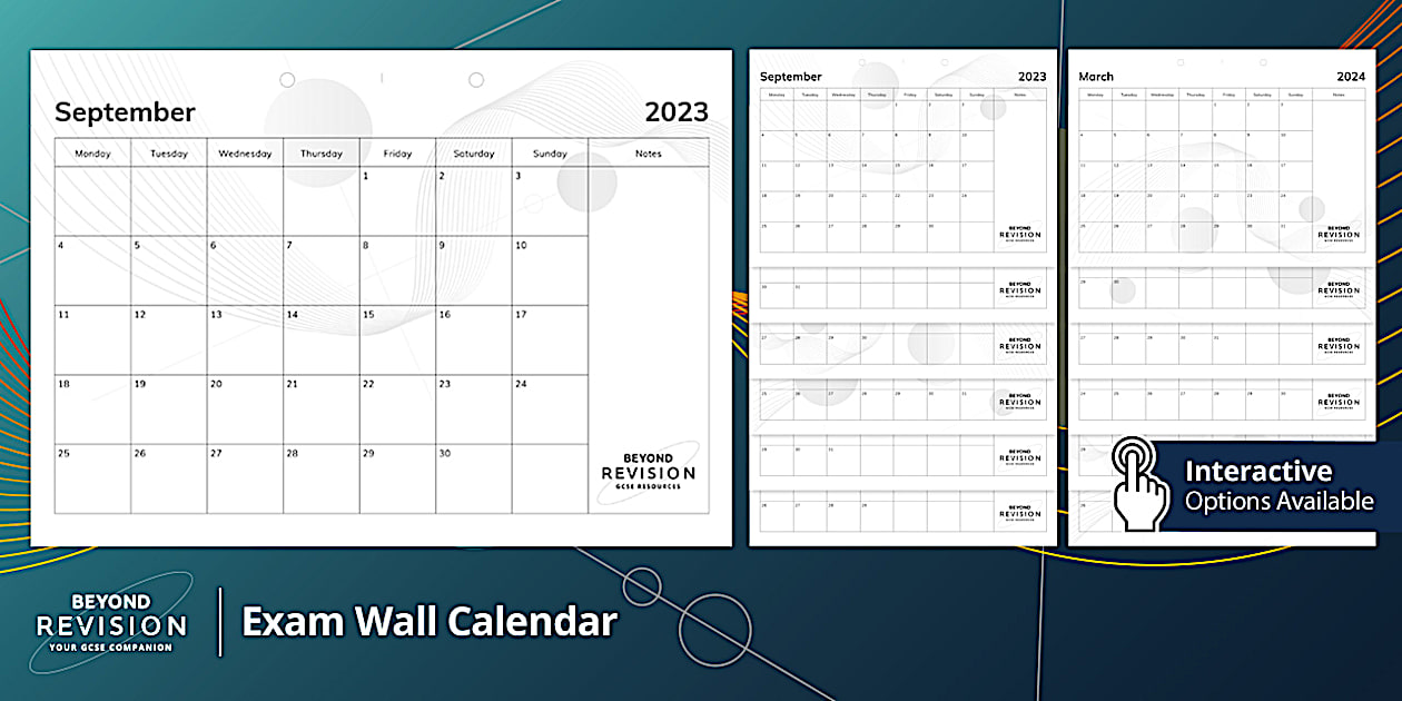 👉 Exam Wall Calendar (teacher made) - Twinkl