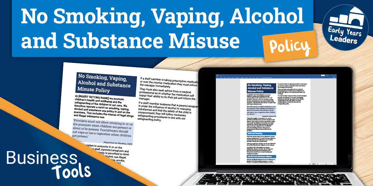 No Smoking and Vaping Policy for Private Early Years Settings