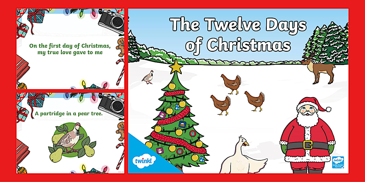 12 Days of Christmas PowerPoint for Kids | Twinkl USA