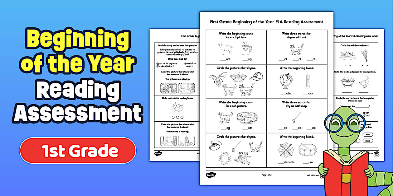 First Grade Beginning of the Year ELA Reading Assessment
