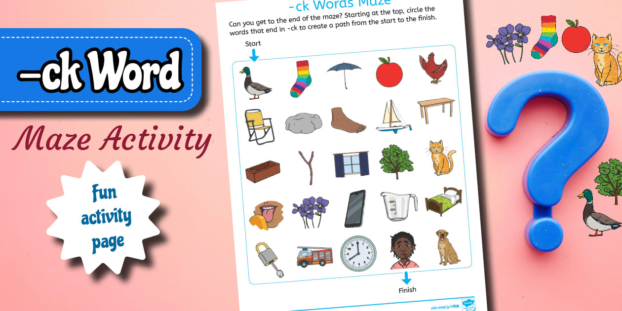 -ck Word Maze Activity