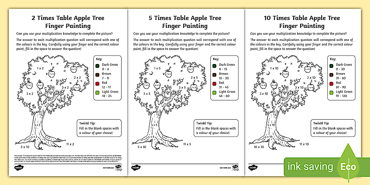 Apple Tree Finger Painting Art Activity (profesor hizo)