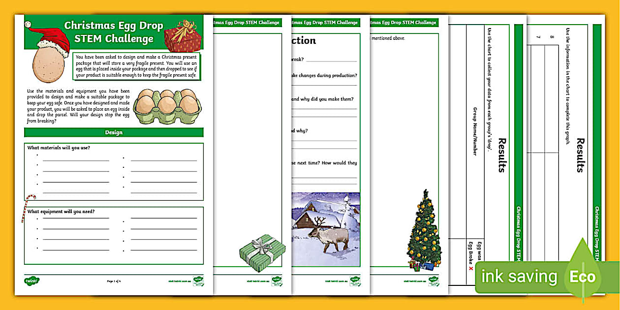 Christmas Egg Drop STEM Challenge | Year 3&4 Christmas STEM