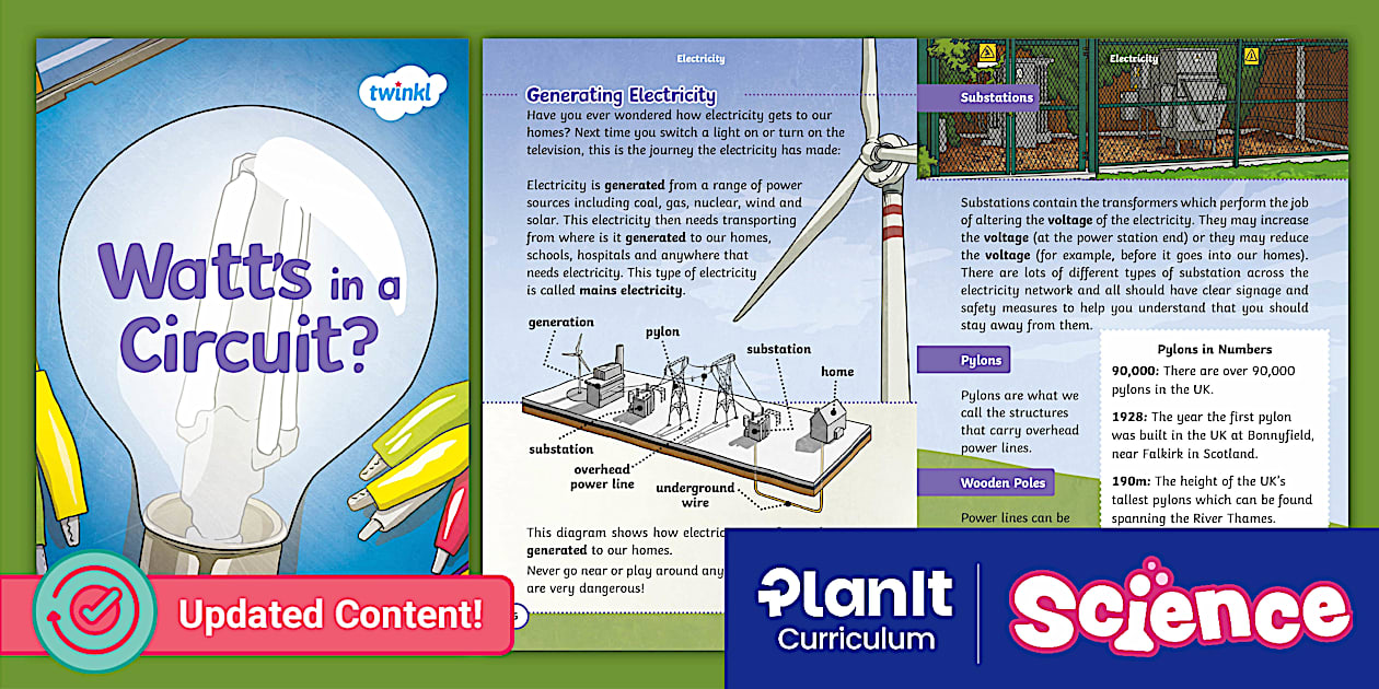 Science: Year 4 Watt's in a Circuit? electricity eBook