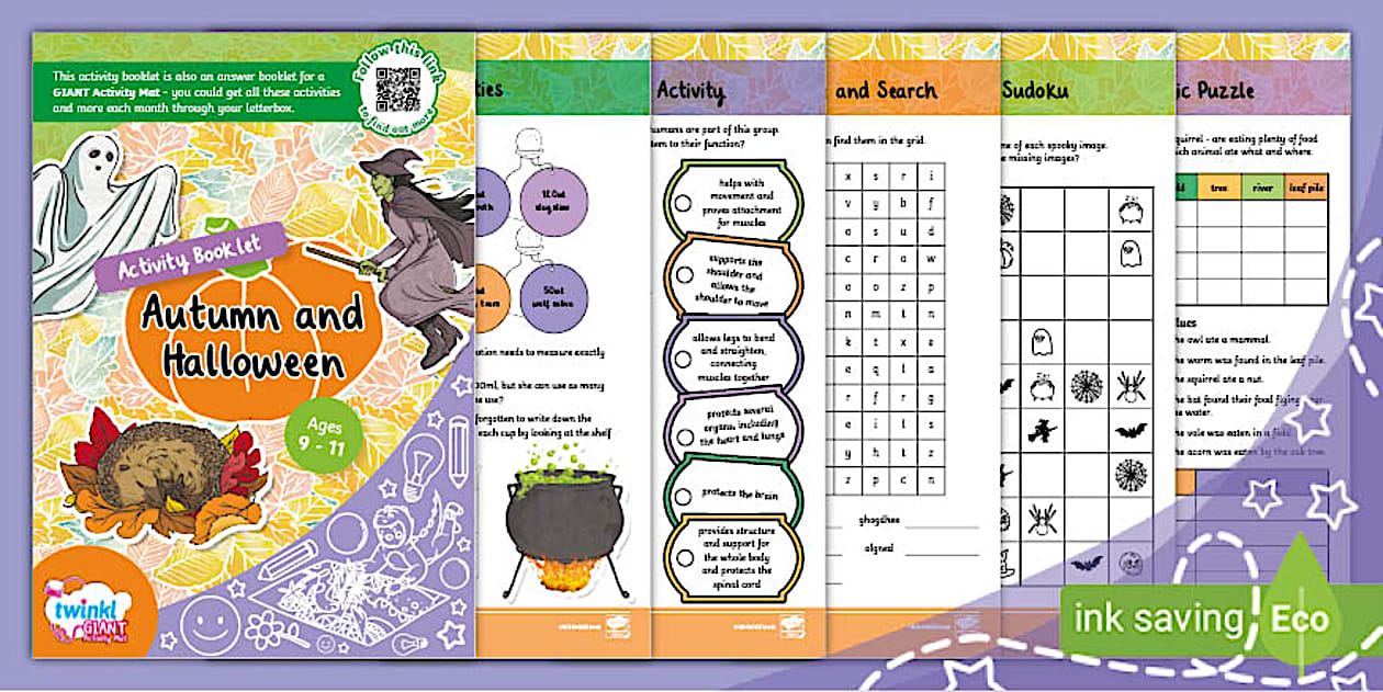 Autumn & Halloween Activity Booklet (Ages 9 - 11)