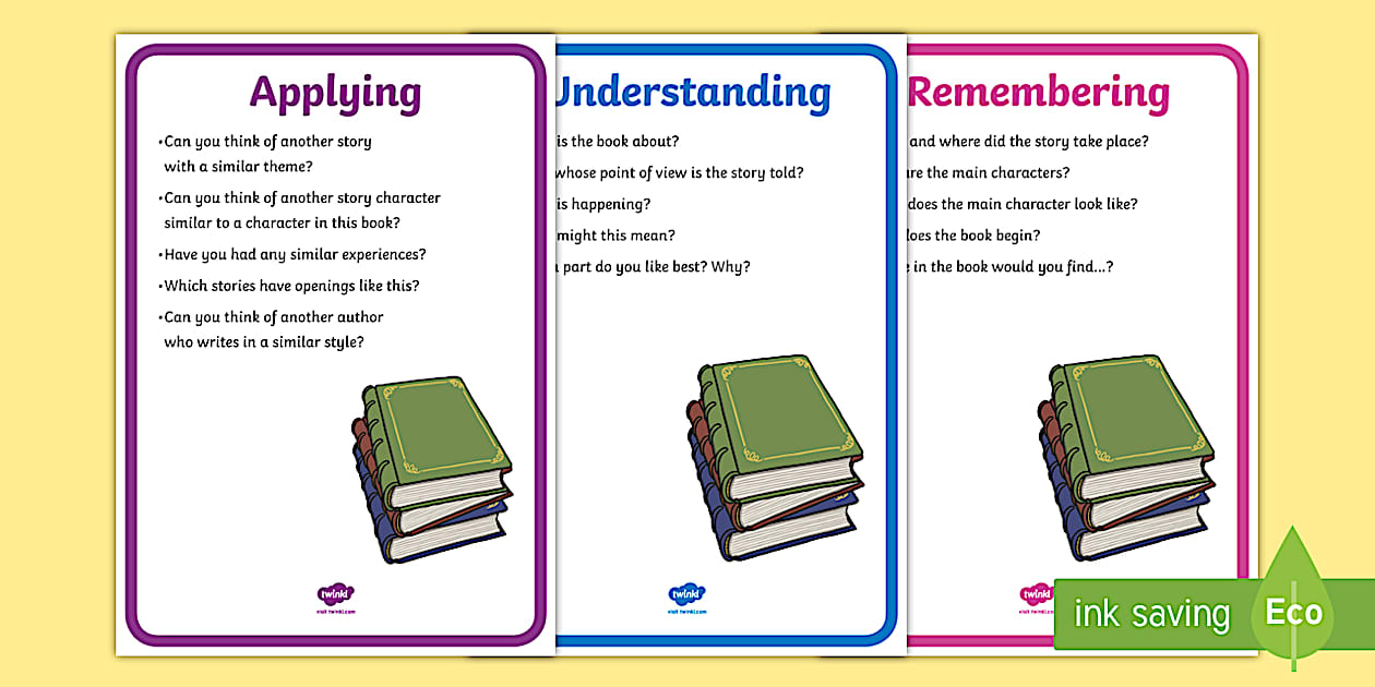 Bloom's Blooms: Blooms Taxonomy Questions for Reading Display Posters