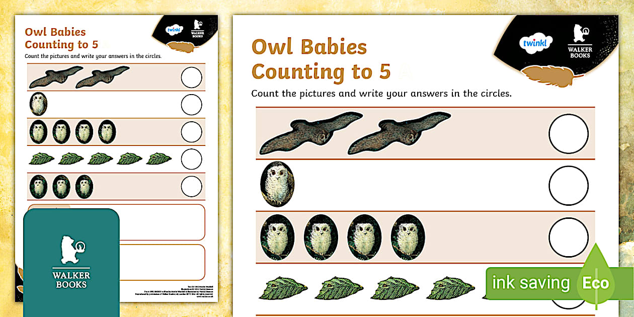 FREE! - 👉 Owl Babies: Counting to 5 Activity | Twinkl