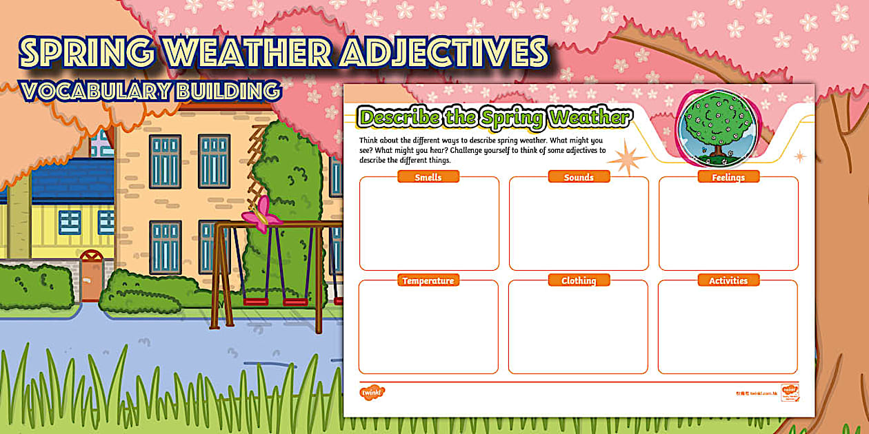 Spring Weather Adjective Worksheet
