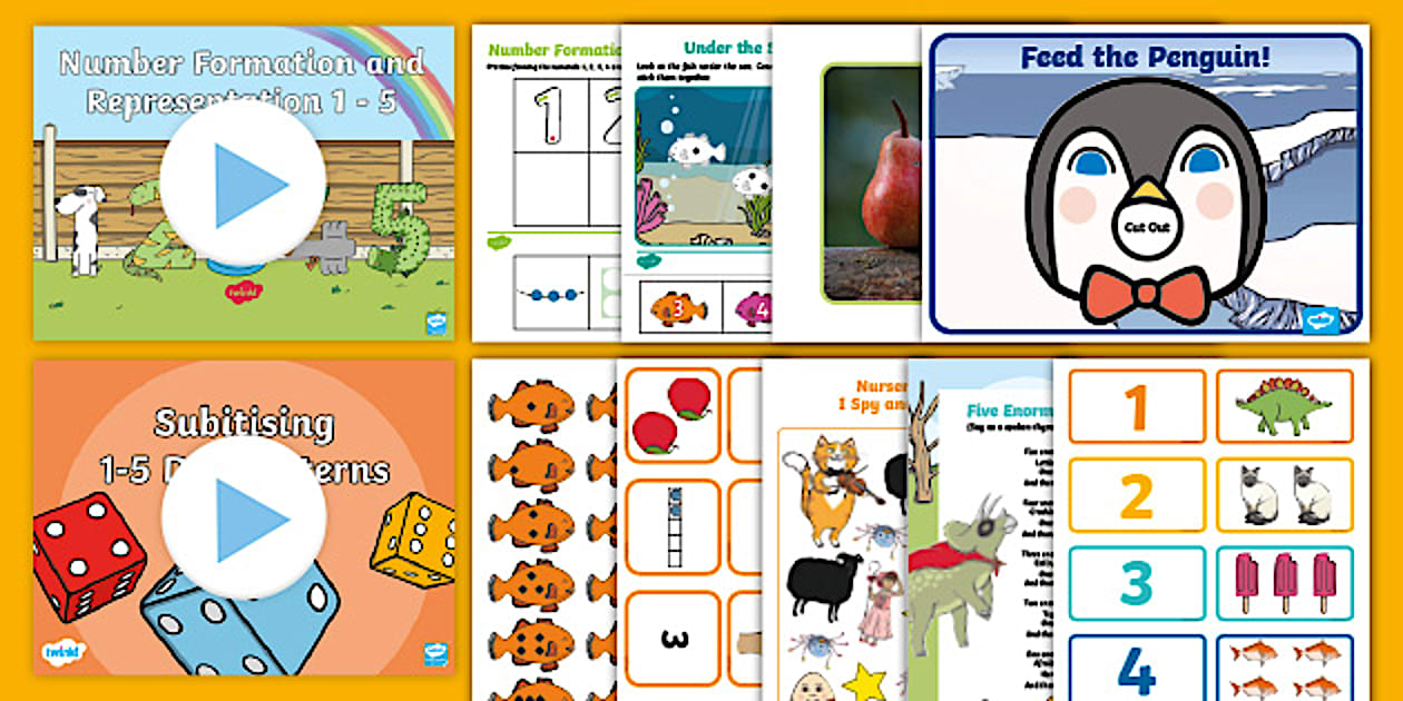 👉 EYFS Nursery Maths Activity Pack: Representing Numbers to 5