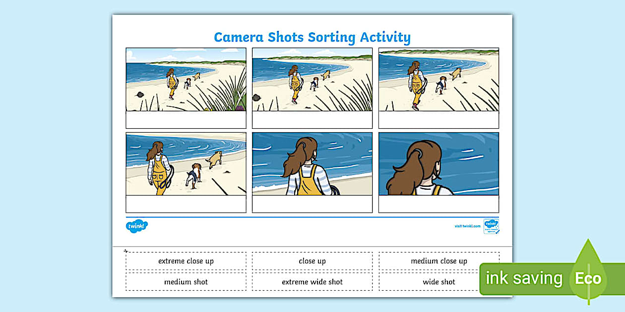Camera Shots And Angles Worksheet (teacher made) - Twinkl