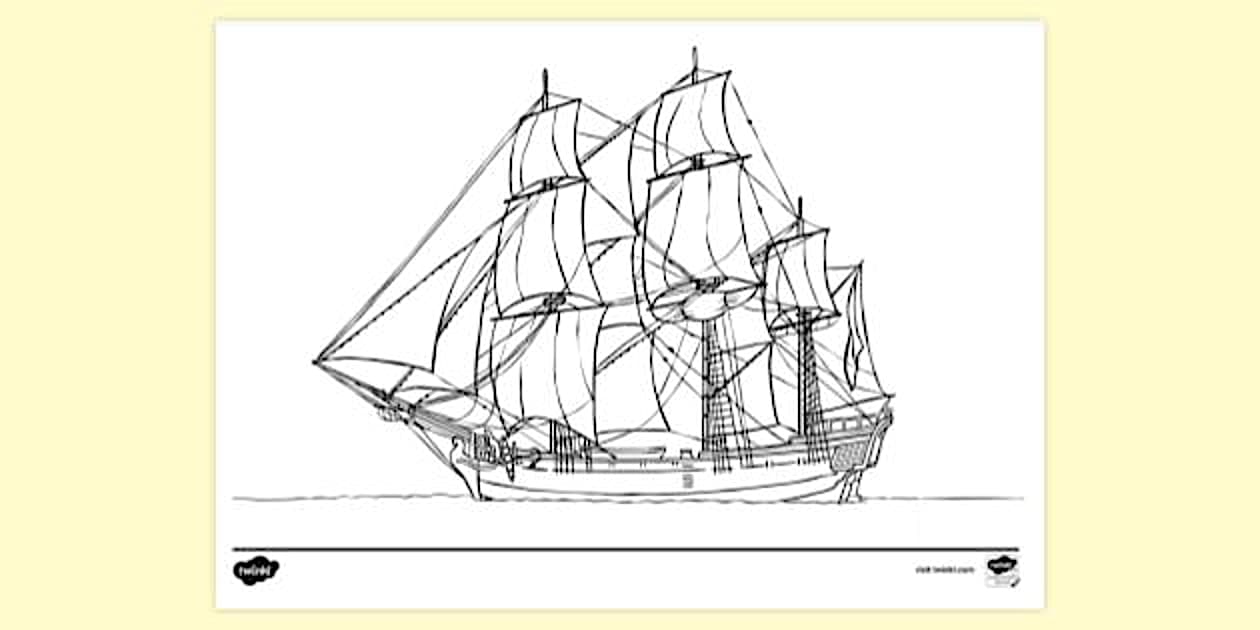 Navy Ship Colouring | Colouring Sheets - Twinkl