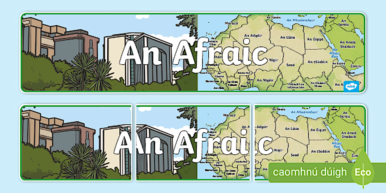 Africa Display Banner Gaeilge
